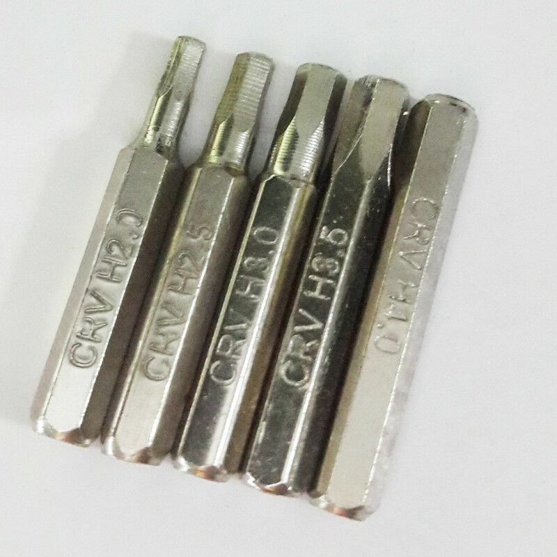 Hex Bit Set H0.7,H0.9,H1.0 H1.3,H1.5,H2.0,H2.5,H3.0,H3.5,H4.0 4mm bits ...
