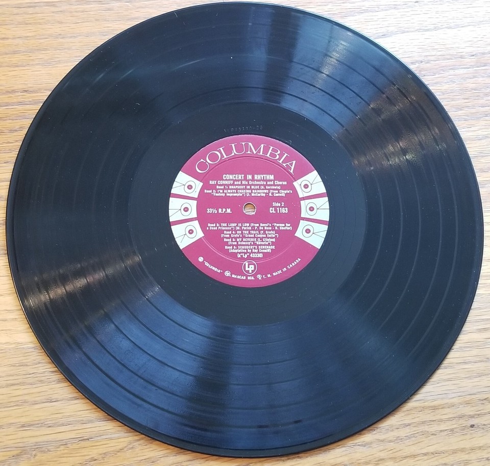 VINYL RECORD~33RPM~1958~RAY CONNIFF~CONCERT IN RHYTHM~CL1163~COLUMBIA ...