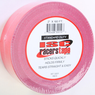 ISC RACERS TAPE 2"X180' (RED) PART# RT3001 | eBay