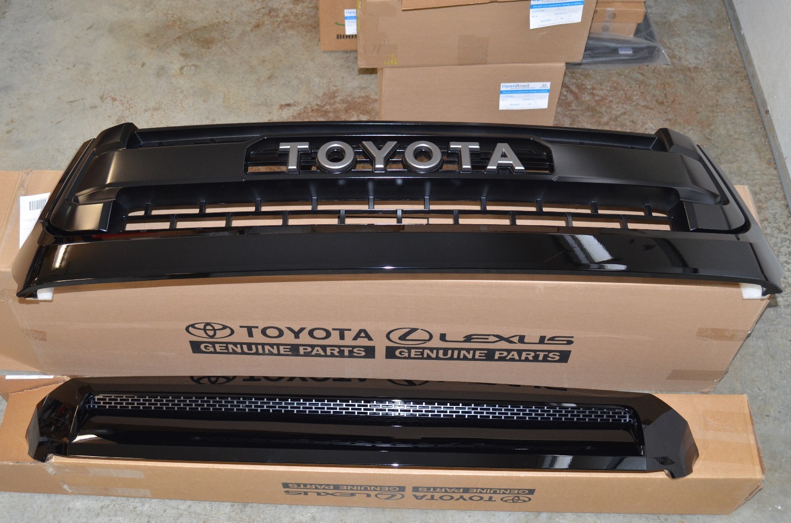 NEW OEM TOYOTA TUNDRA 53100-0C260-C0/76180-0C030-C1 TRD PRO GRILLE ...