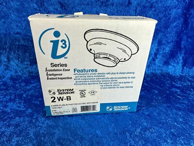 NEW! System Sensor 2W-B 2WB i3 Series 2-wire Photoelectric Smoke ...