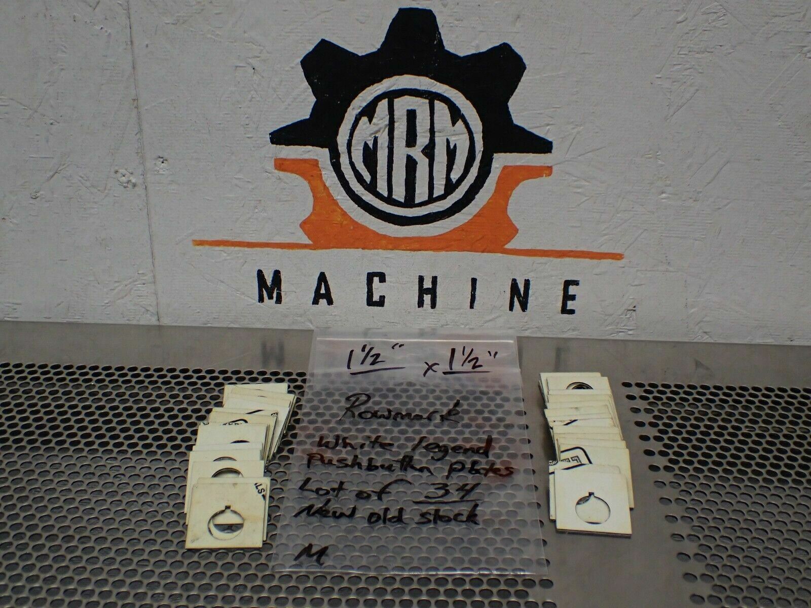 Rowmark 1-1/2" X 1-1/2" White/Ivory Legend Plates New Old Stock (Lot of ...