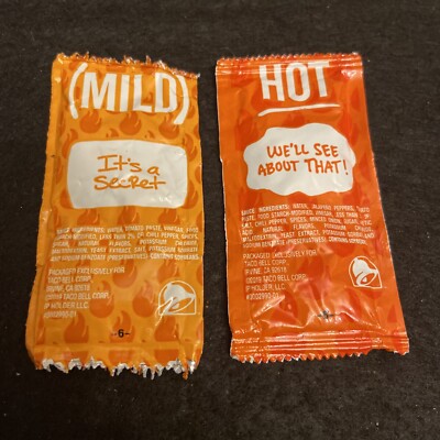 Taco Bell Salsa Hot Mild It’s A Secret We’ll See About That Packets ...
