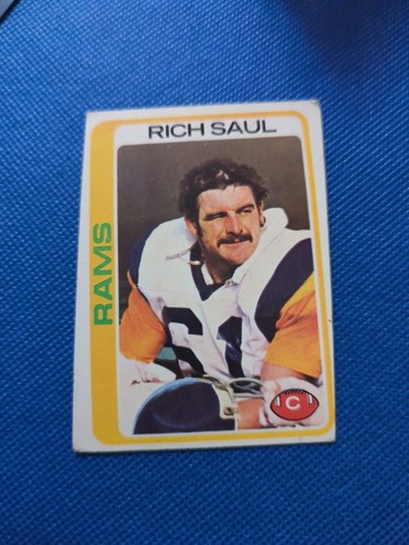 1978 TOPPS FOOTBALL #498 - RICH SAUL - Los Angeles Rams (Miss cut) | eBay