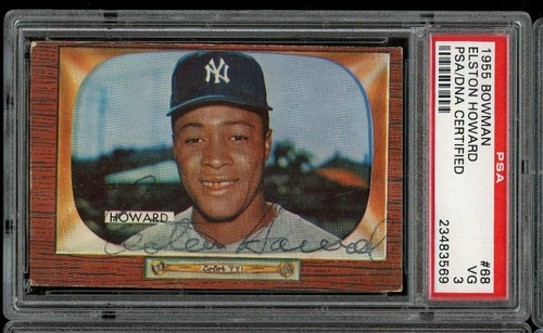 1955 Bowman #68 Elston Howard RC auto Yankees signed psa/dna vintage ...