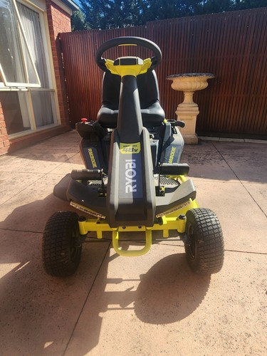 Ryobi Electric Ride on Lawn Mower RM300e 48Volt | eBay Australia