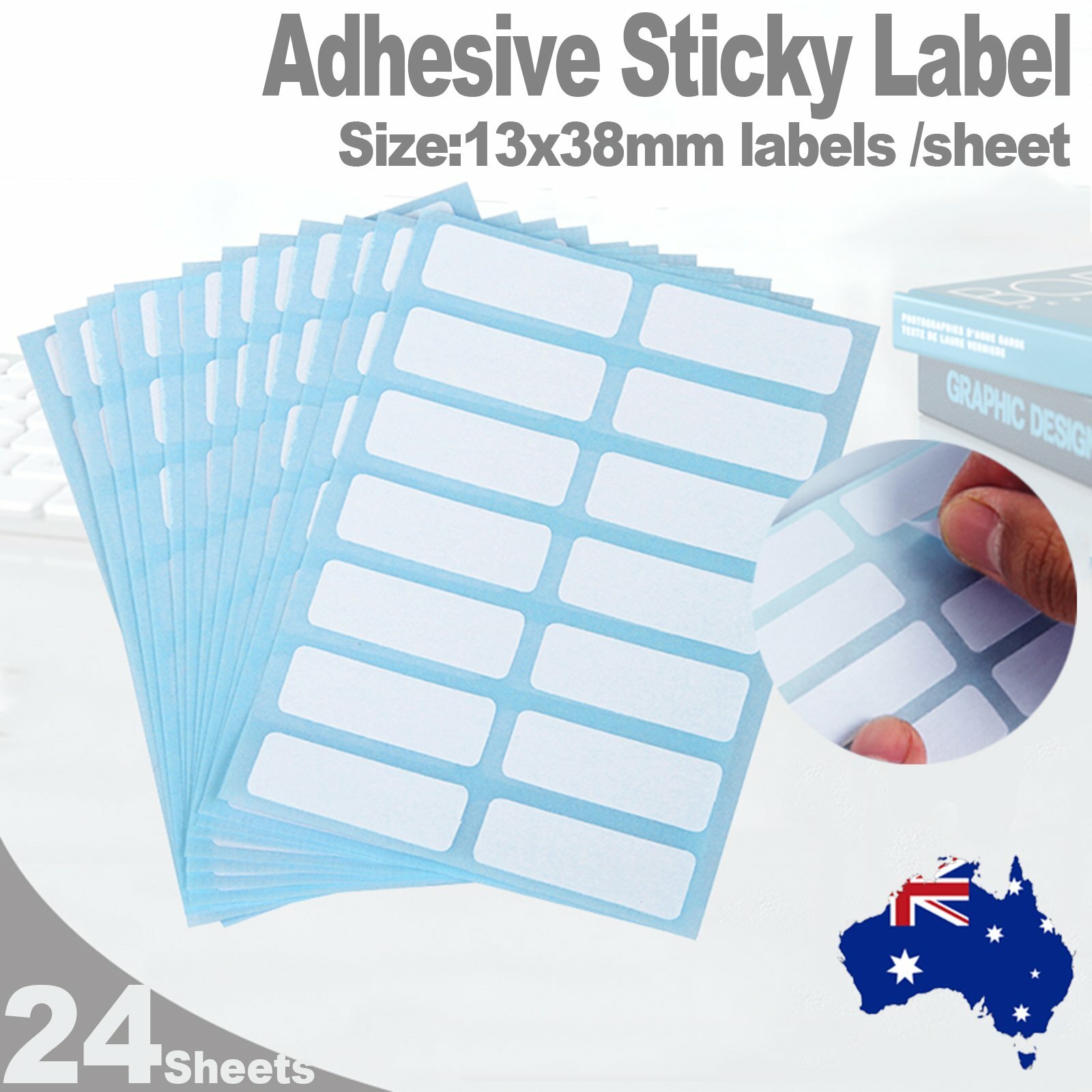 336pcs Self Adhesive Sticky White Blank Label Stickers Note Tag Craft ...