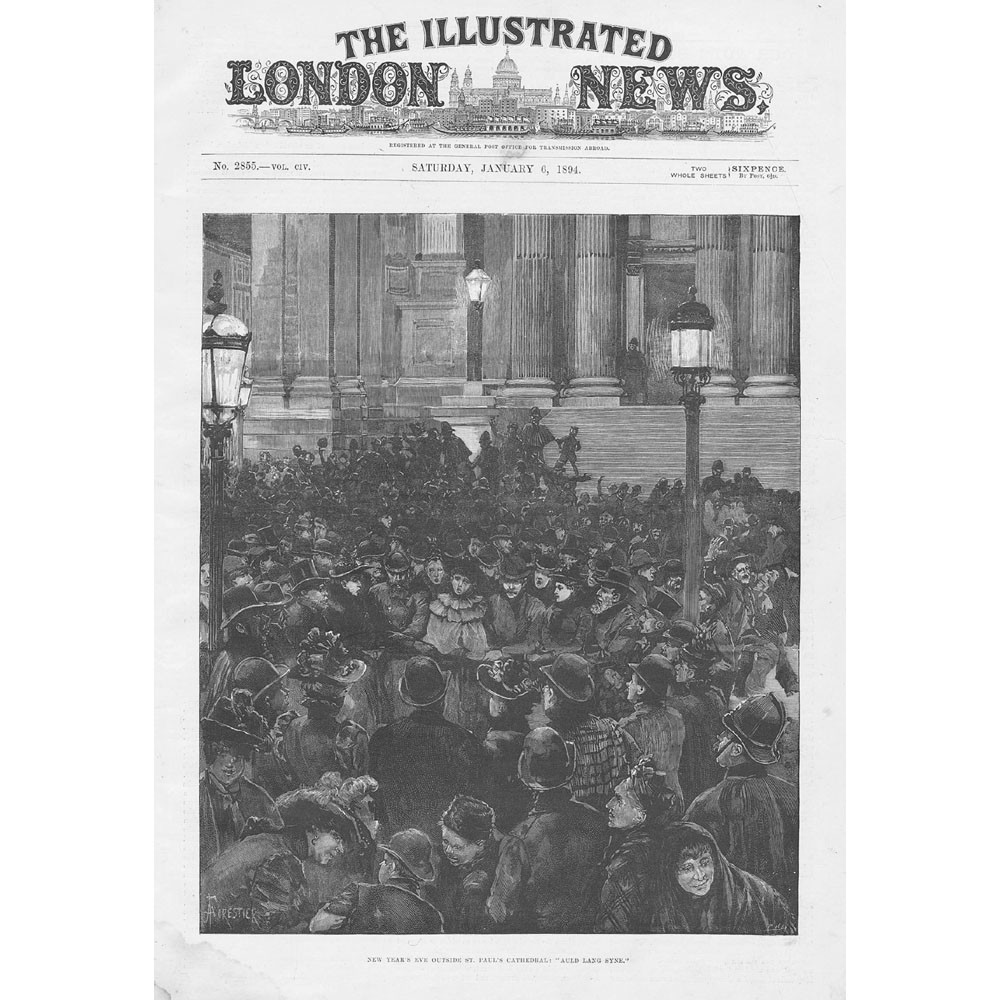 AULD LANG SYNE New Year's Eve Outside St Paul's Cathedral - Antique ...