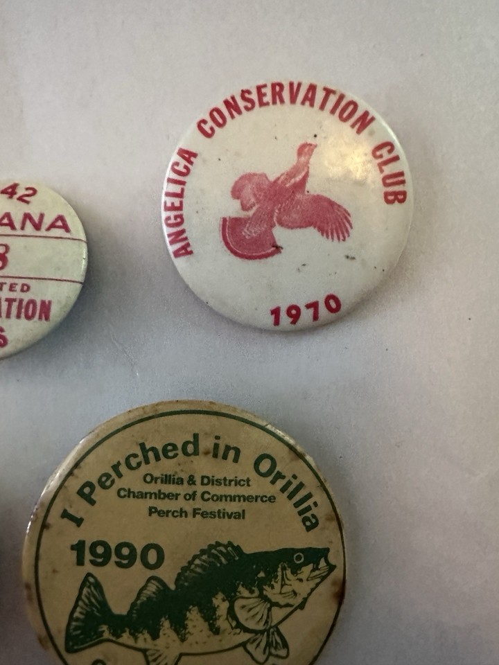 Rare Lot of Vintage Fishing Club Buttons PA | eBay