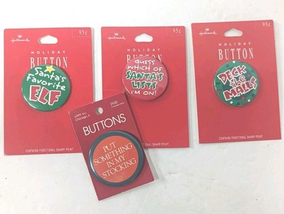 Vintage Lot Hallmark BUTTON PIN Pins Christmas | eBay