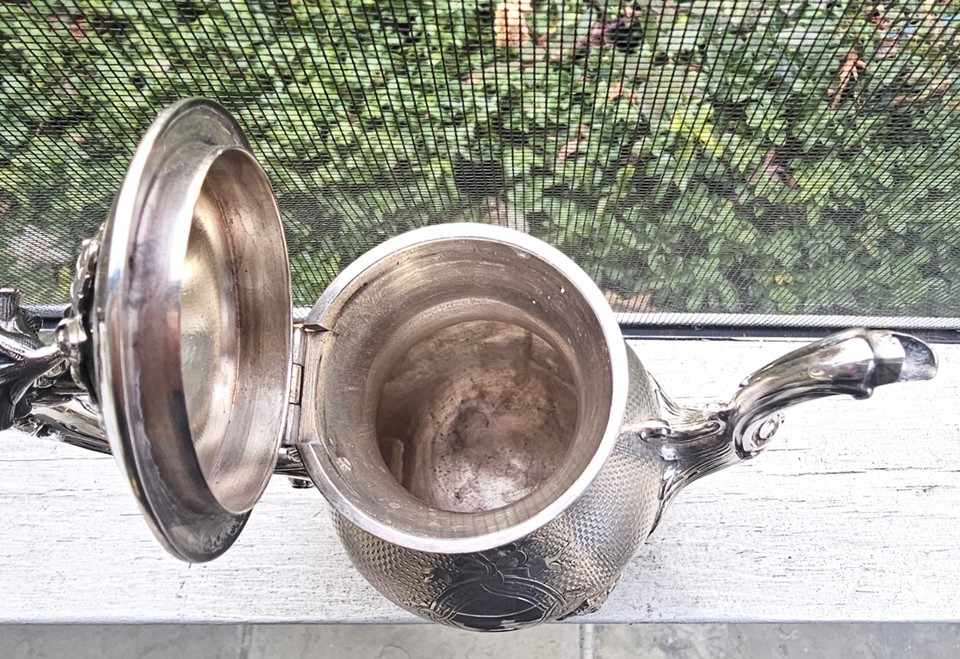 ANTIQUE 1850 MARTIAL FRAY PARIS FRANCE STERLING 950 SILVER AFTERNOON ...