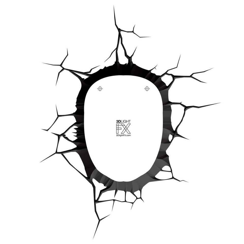 3D Deco Light FX Avengers Replacement Crack Wall sticker Led Wall Light ...