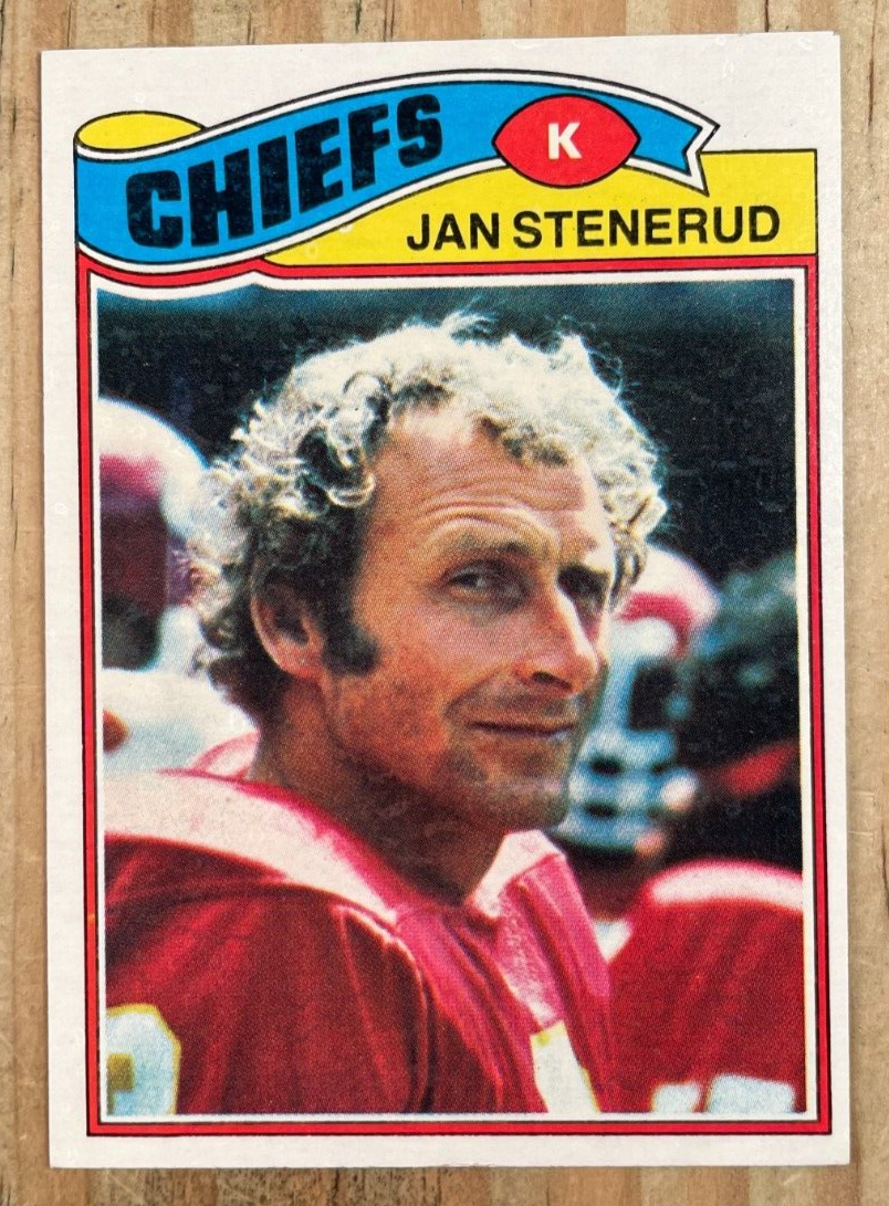 1977 TOPPS JAN STENERUD CARD#335 KANSAS CITY CHIEFS GREEN BAY PACKERS ...