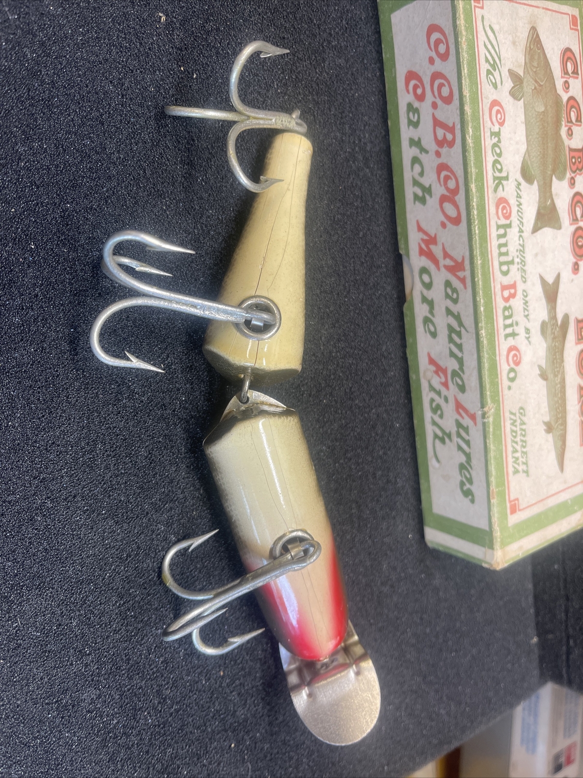 THE CREEK CHUB BAIT C. C. B. CO. GARRETT IN VINTAGE FISHING LURE #3000 ...
