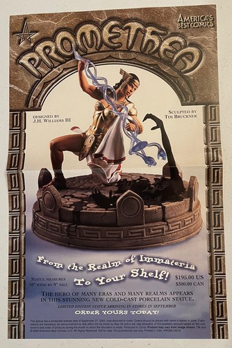 America's Best Comics PROMETHEA Folded Promo Poster 11" x 17" Statue ...