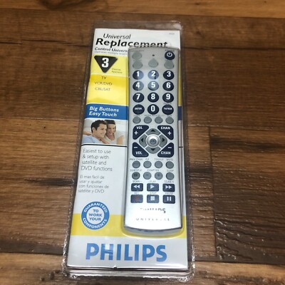 Philips Universal Replacement Remote Multiple Devices TV VCR DVD PM335 ...