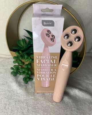 VIBRATING FACIAL MASSAGER 100% STAINLESS STEEL ROLLERS BATTERY OPERATED ...
