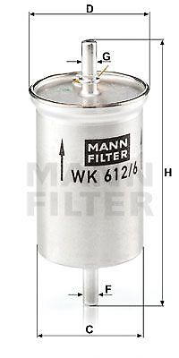 Kraftstofffilter Kraftstoff Filter Mann-Filter Wk612/6 für Smart Cabrio ...