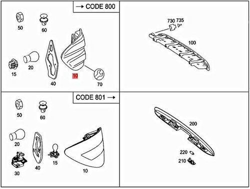 Genuine MERCEDES W251 R-CLASS Tail Light Rear Lamp Right 2518201664 | eBay