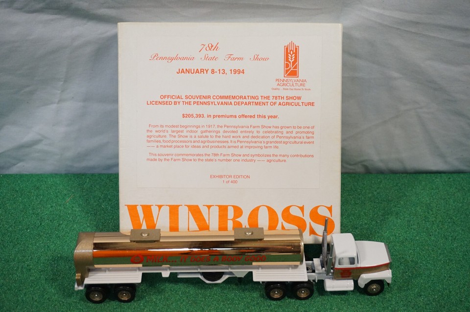Winross Diecast 1/64 Scale Truck PA. State Farm Show Diary Tanker 1994 ...