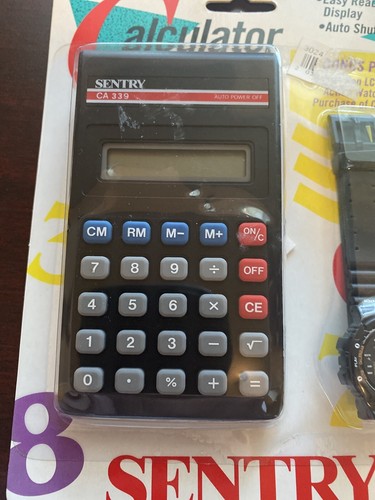 Vintage Sentry Calculator Sports Watch Combo CA339 5 Functions LCD ...