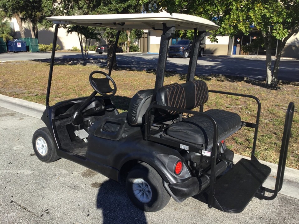 BLACK 2015 48V Yamaha G29 drive Dre 4 seat passenger Golf Cart flip ...