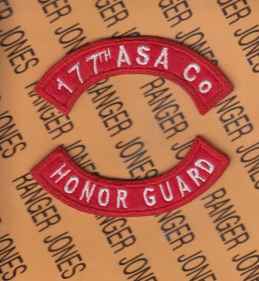 8th Army Security Agency KOREA "177th ASA CO HONOR GUARD" tab patch | eBay
