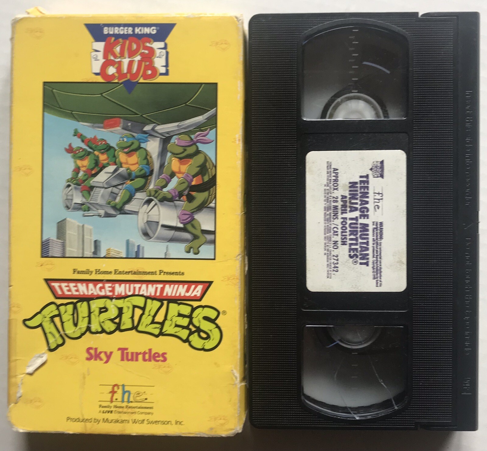 Teenage Mutant Ninja Turtles - Sky Turtles VHS 1990 f.h.e. Burger King ...