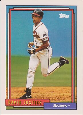 1992 Topps David Justice #80 Atlanta Braves Baseball Card | eBay