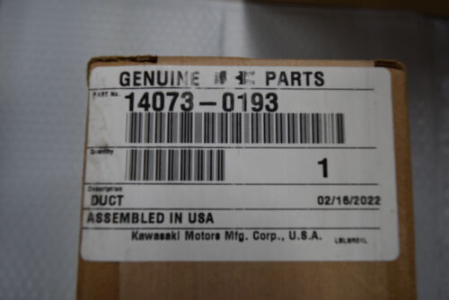 Kawasaki OEM Part 14073-0193 Duct Air Filter-in.pipe for sale online | eBay