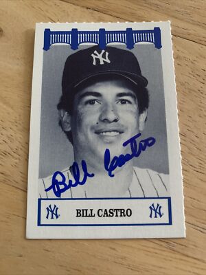 BILL CASTRO SIGNED 1992 NEW YORK YANKEES 1980’S WIZ SGA PROMO BASEBALL ...