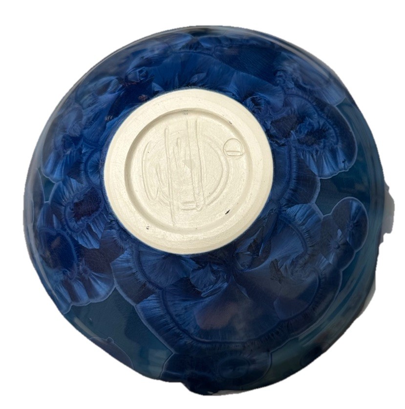 Bill Campbell, Signed, Cobalt Crystalline Glaze, Flambeaux Pottery Vase ...