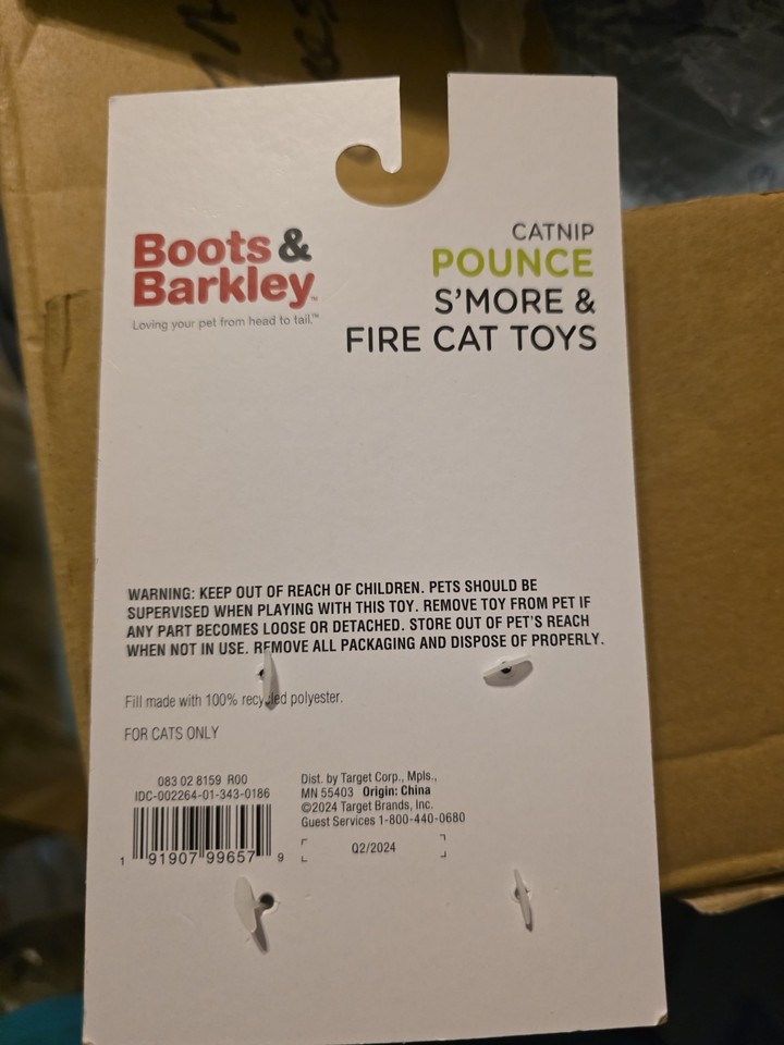 Boots and Barkley Catnip Pounce Cat S’more and Fire Toy Kitty BRAND NEW ...