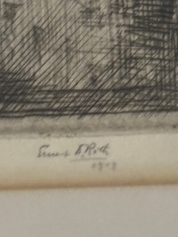 Vintage 1913 Ernest Davis Roth Etching 'Venice' Bridge Pencil Signed | eBay