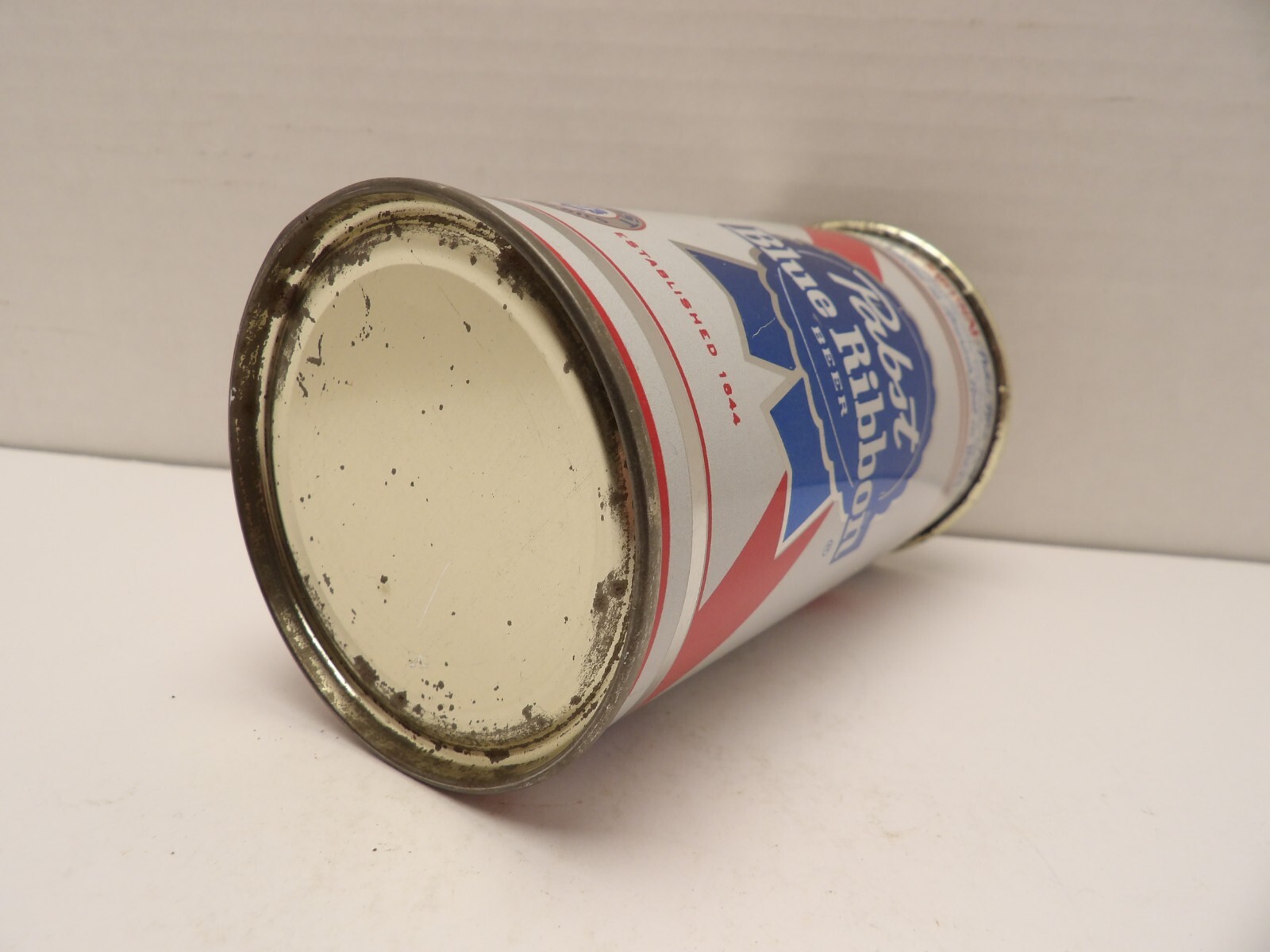 PABST BLUE RIBBON CUP FLAT TOP BEER CAN 110-19 BREWED AT PEORIA HEIGHTS ...