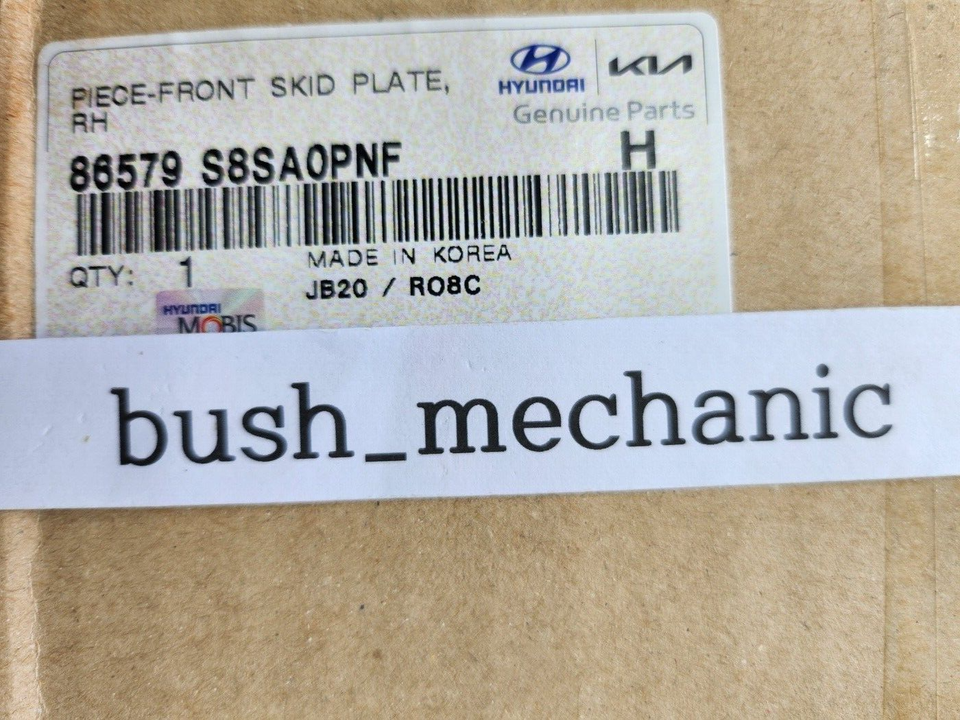 GENUINE OEM Hyundai Kia Front Right Valance Panel Skid Plate RH ...