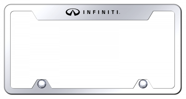 Infiniti Mirrored Steel Truck Cut-Out License Plate Frame Official ...