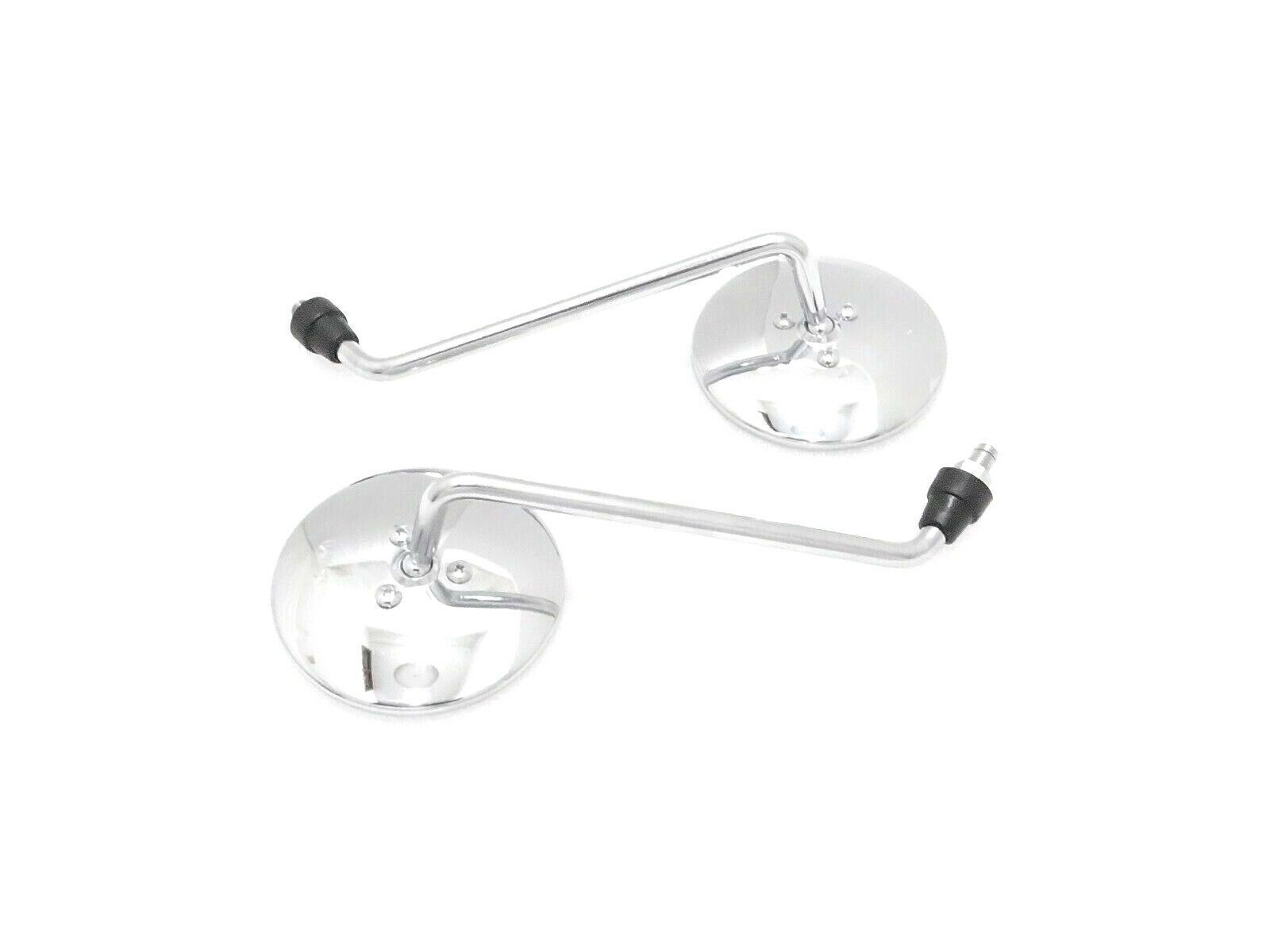 Handlebar Side Mirrors Compatible With Royal Enfield Bullet Chrome | eBay