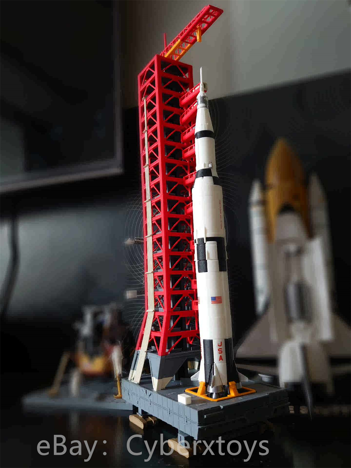 1/400 1/200 Scale Launching Tower Frame Model 3D Build Painted for NASA Saturn V | eBay