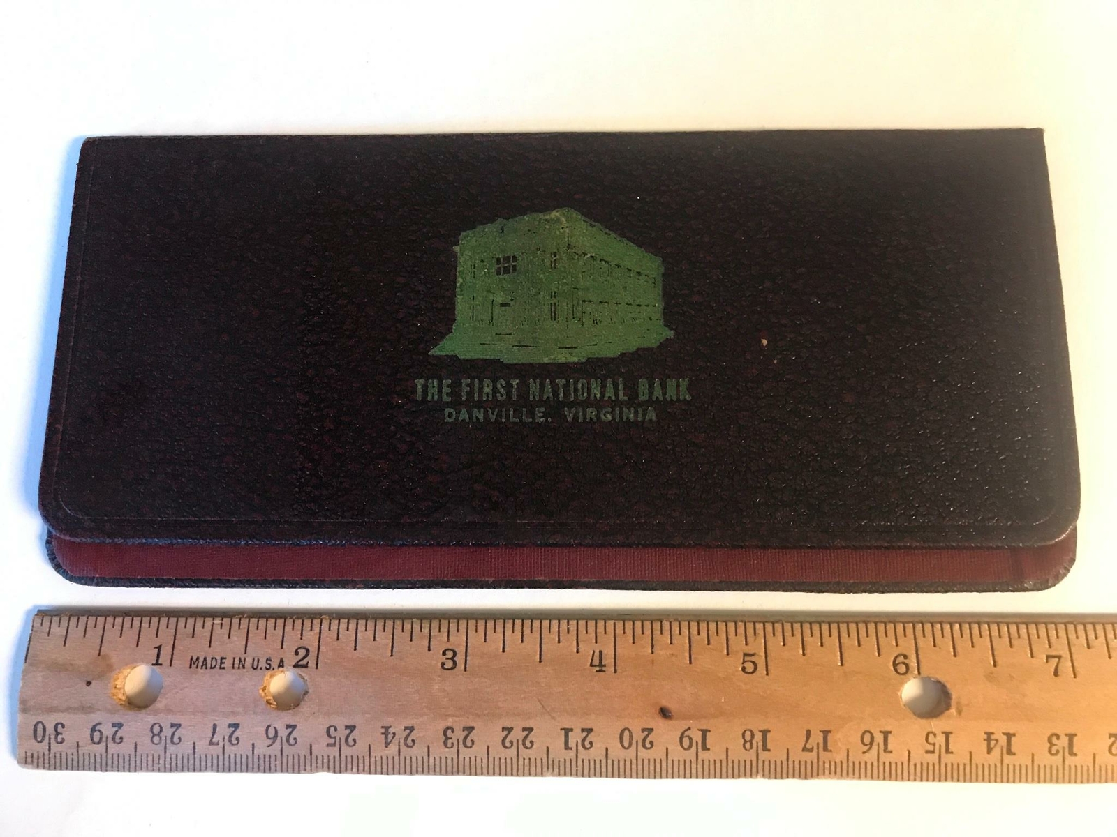 vtg The First National Bank Danville Virginia VA old checkbook cover ...
