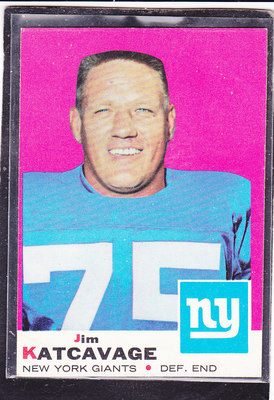 1969 JIM KATCAVAGE - Topps Football Card- # 84 - NEW YORK GIANTS | eBay