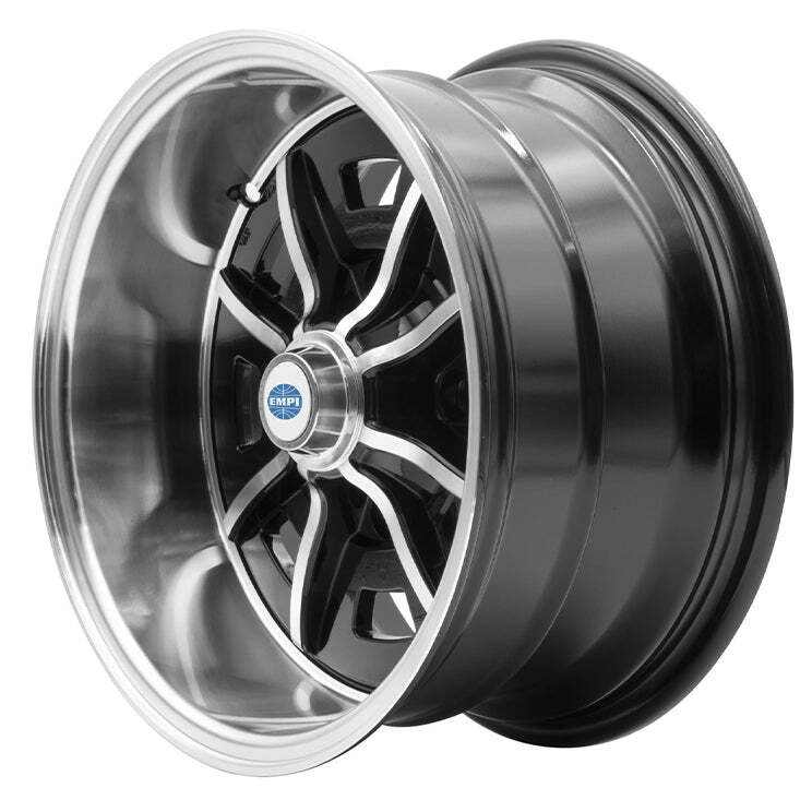 15" x 8" VW Bug 4 Lug Black Empi Sprint Star Wheel | 0023220 | Aluminum ...