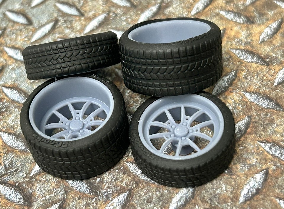 1/24 Scale: 21/20 Inch “Weld S80” Wheels W/ Wide Rear Street Tires | eBay