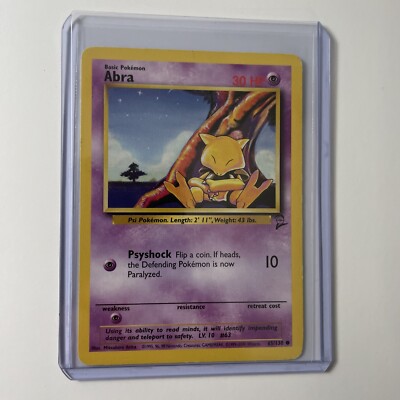 Abra 65/130 Base Set 2 Common Vintage 1999 Pokemon Card MP-HP | eBay