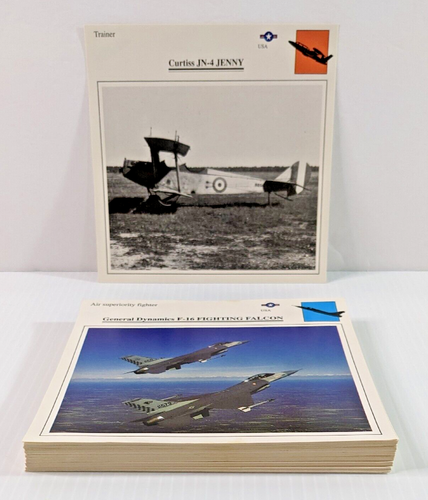 Vtg Military Fighter Planes Service Cards by Edito Lot of 60 War ...