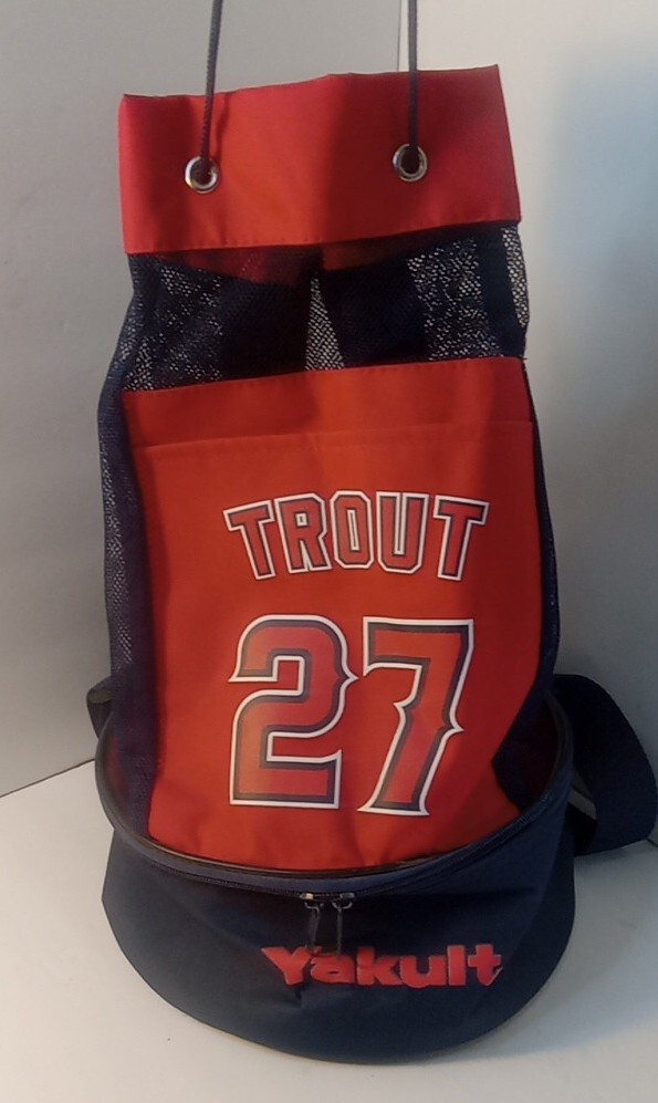 MLB Mike Trout #27 Los Angeles Angels of Anaheim Yakult Backpack ...