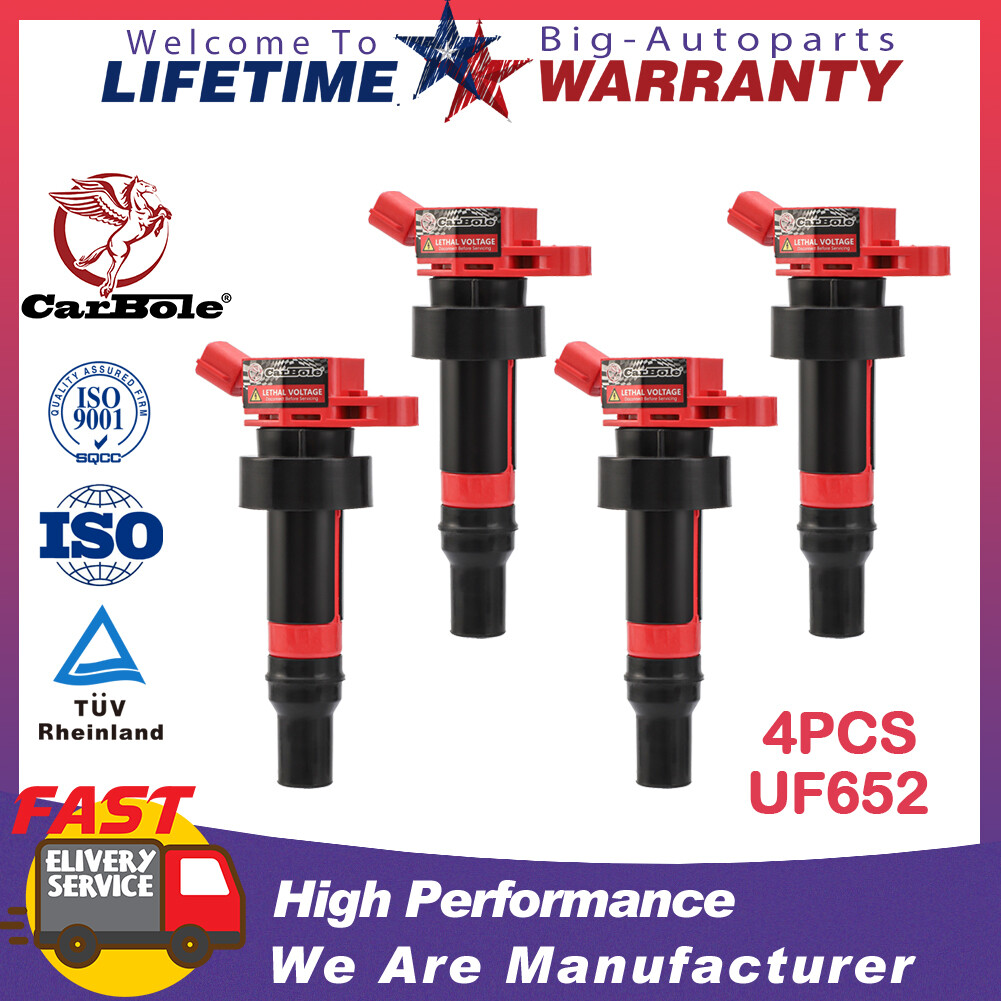 4Pack Ignition Coil for 2012-19 Hyundai Accent Veloster Kia Soul Rio 1 ...