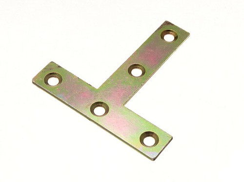 100 X Repair Mending Joining T Tee Plates 75mm ( 3 Inch ) Yzp Steel ...