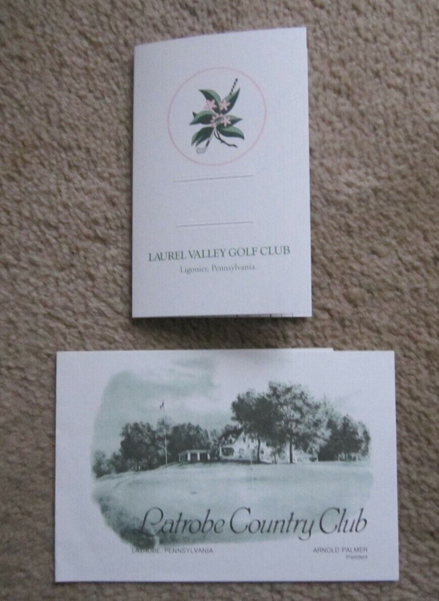 LATROBE COUNTRY CLUB GOLF SCORECARD LAUREL VALLEY LIGONIER ARNOLD ...