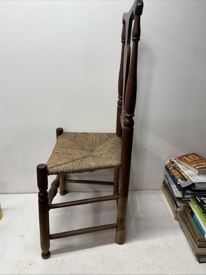 18th Century Yoke Back Queen Anne Side Chair Fiddle-shaped Back Splat ...